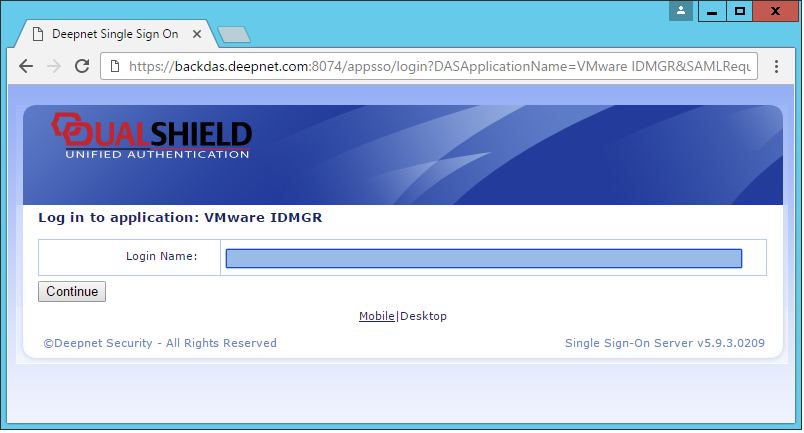 Authentication [vIDM] - DualShield MFA Platform - Deepnet Security Technical Guides